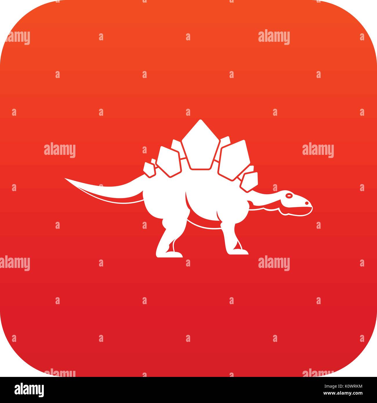 Stegosaurus dinosaur icon digital red Stock Vector Image & Art - Alamy