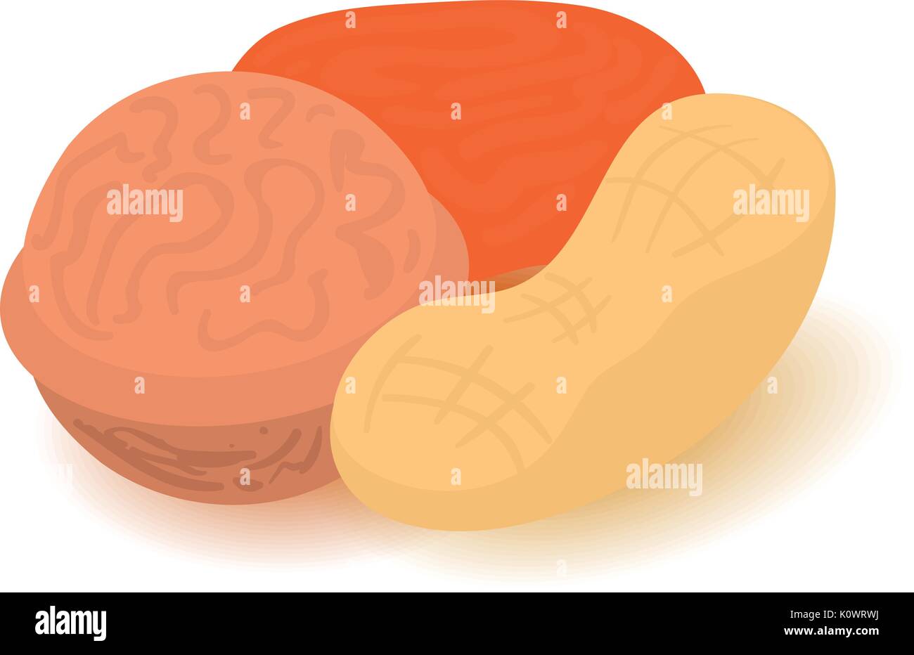 Nuts icon, cartoon isometric 3d style Stock Vector Image & Art - Alamy