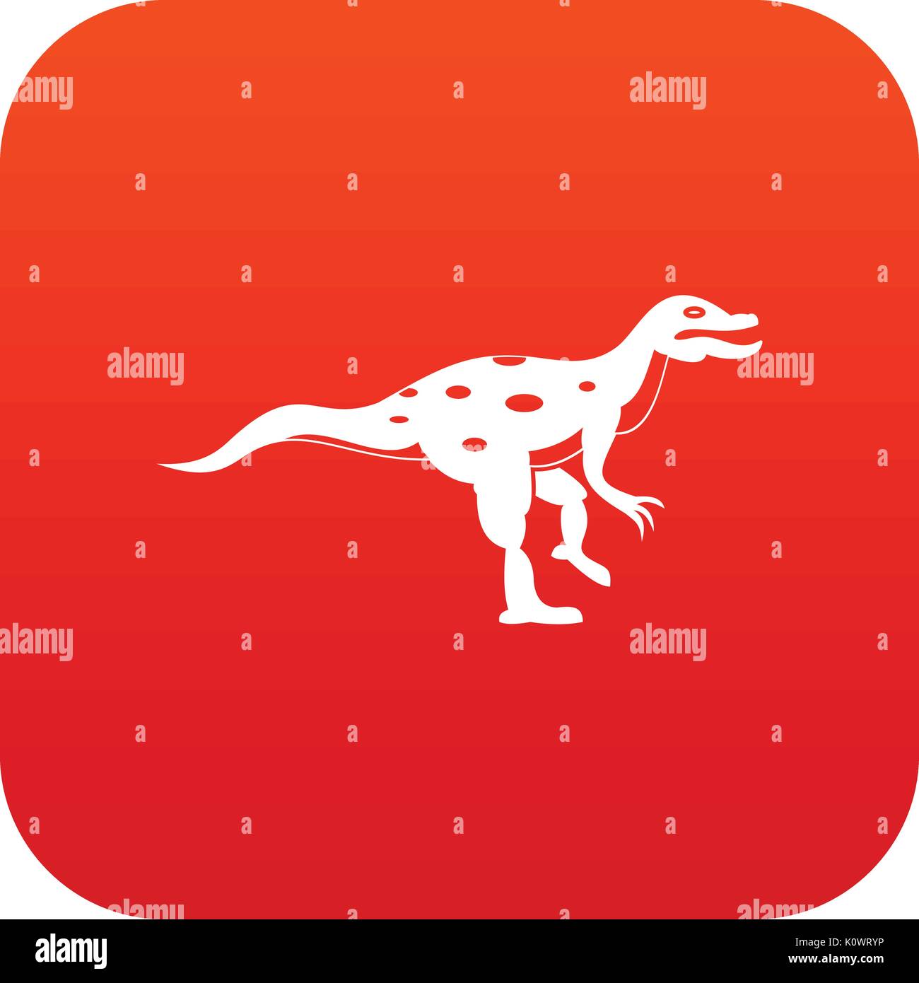 Ornithopod dinosaur icon digital red Stock Vector Image & Art - Alamy