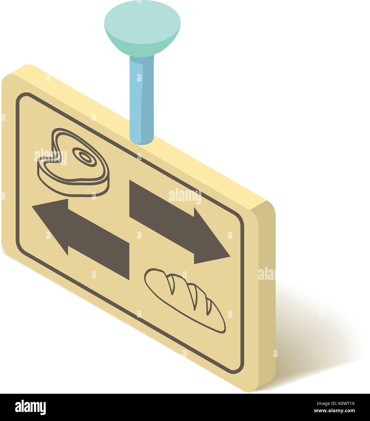 Sign board icon, isometric 3d style Stock Vector Image & Art - Alamy