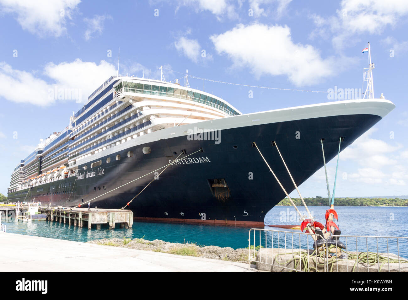 Holland america line cruise ship oosterdam harbour hi-res stock ...