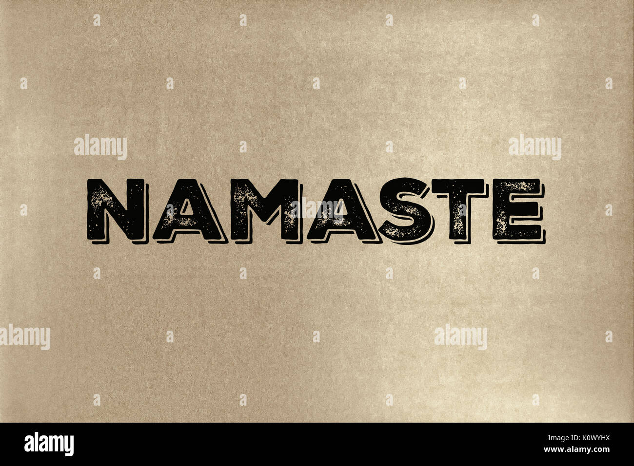 The word Namaste placed onto a chalkboard texture background. Graphic ...