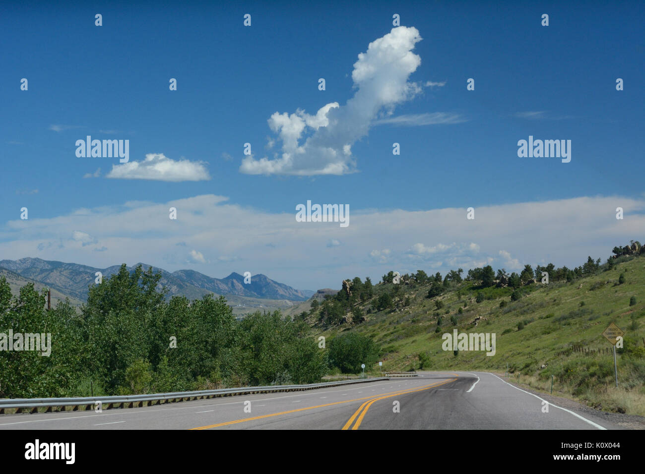 Landscape view on Hog Back Road (Highway 93) from Red Rocks Park in ...