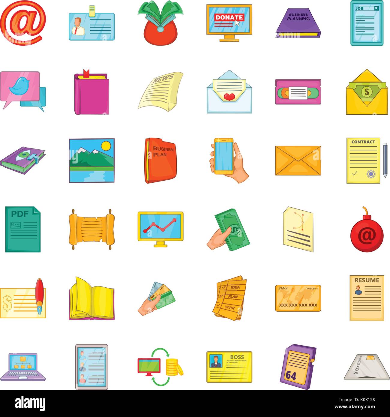 Boss icons set, cartoon style Stock Vector Image & Art - Alamy