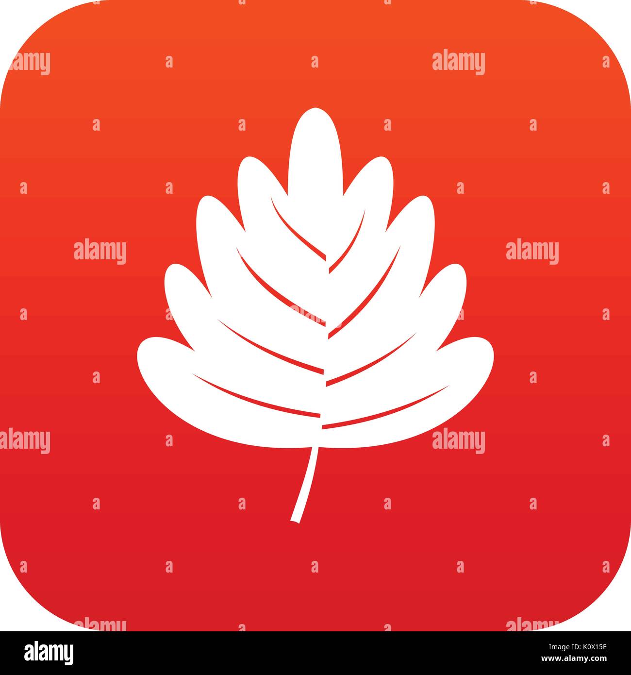 Hawthorn leaf icon digital red Stock Vector Image & Art - Alamy