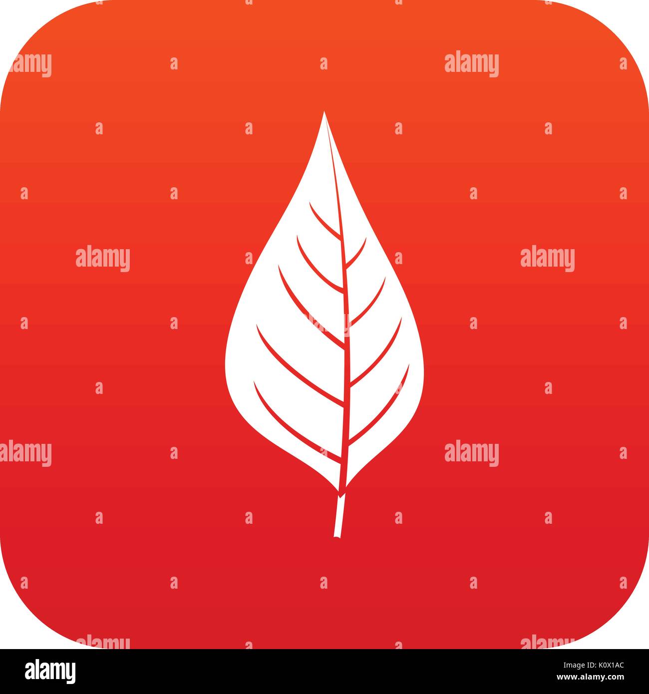 Apple tree leaf icon digital red for any design isolated on white ...