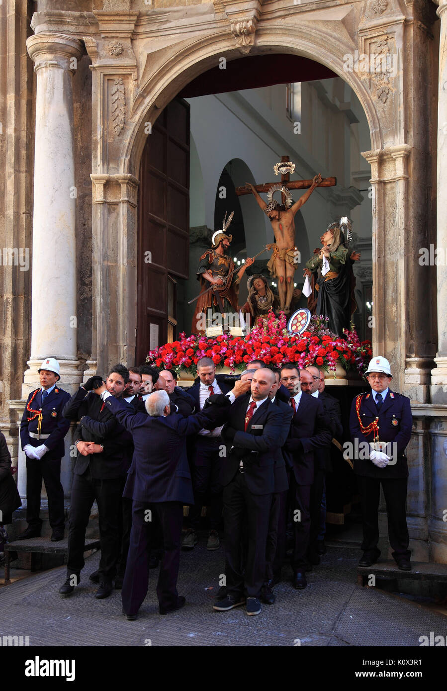Italy, Sicily, city Trapani, the Processione dei Misteri di Trapani ...