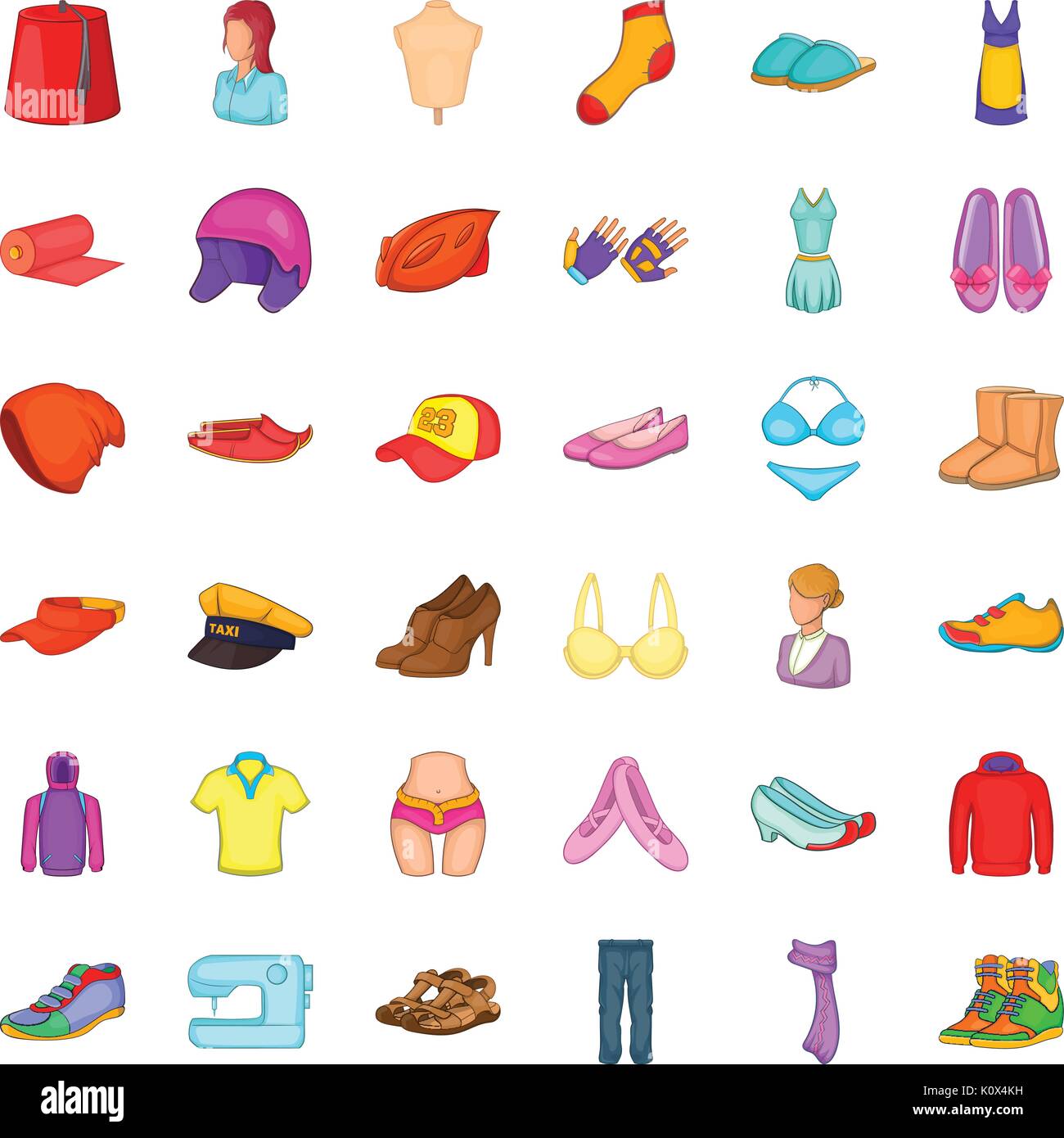 Costume icons set, cartoon style Stock Vector Image & Art - Alamy
