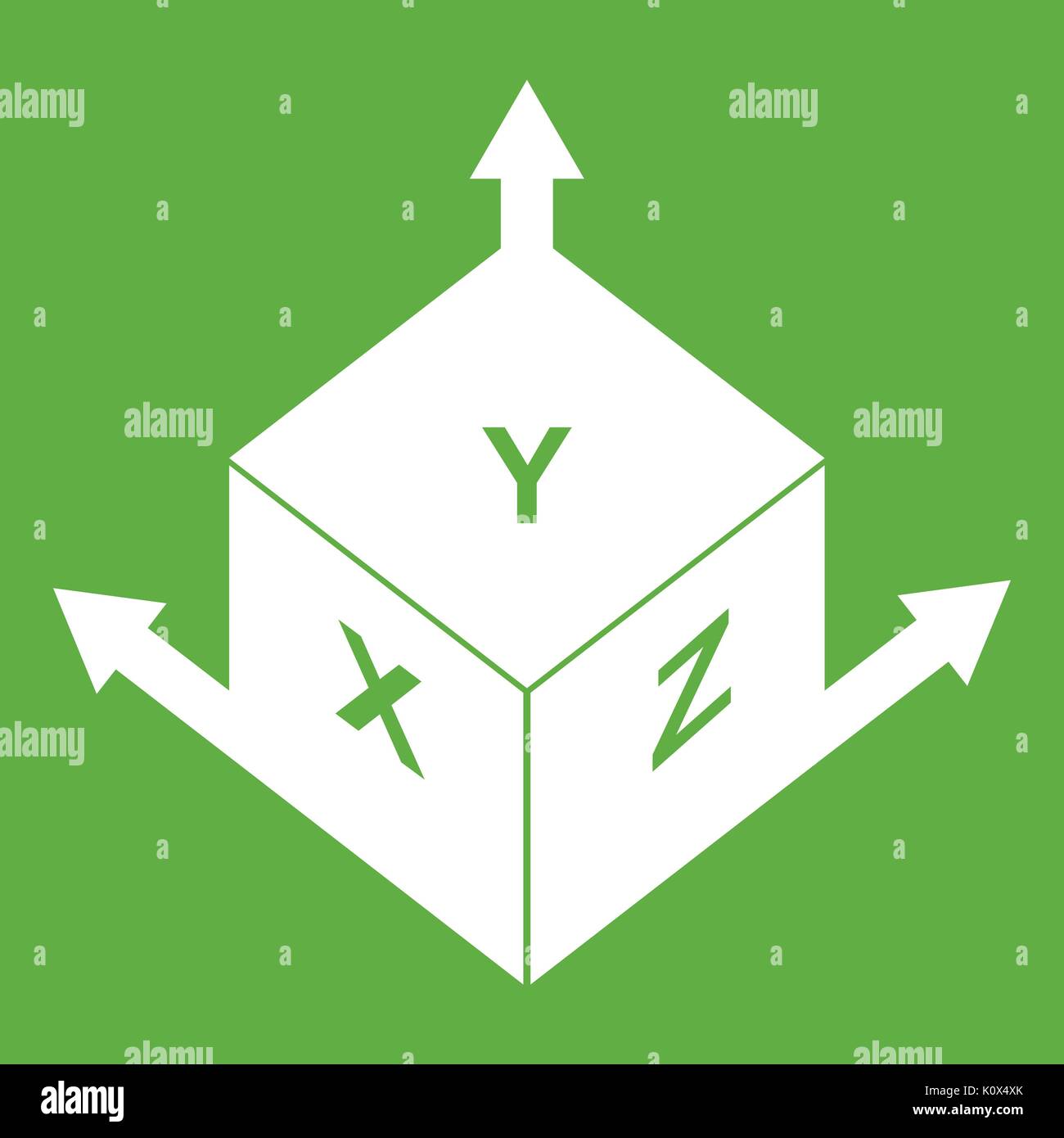 Measurement cube square icon green Stock Vector Image & Art - Alamy