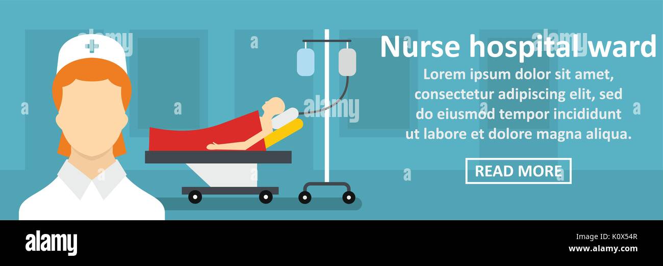 Nurse hospital ward banner horizontal concept Stock Vector Image & Art ...