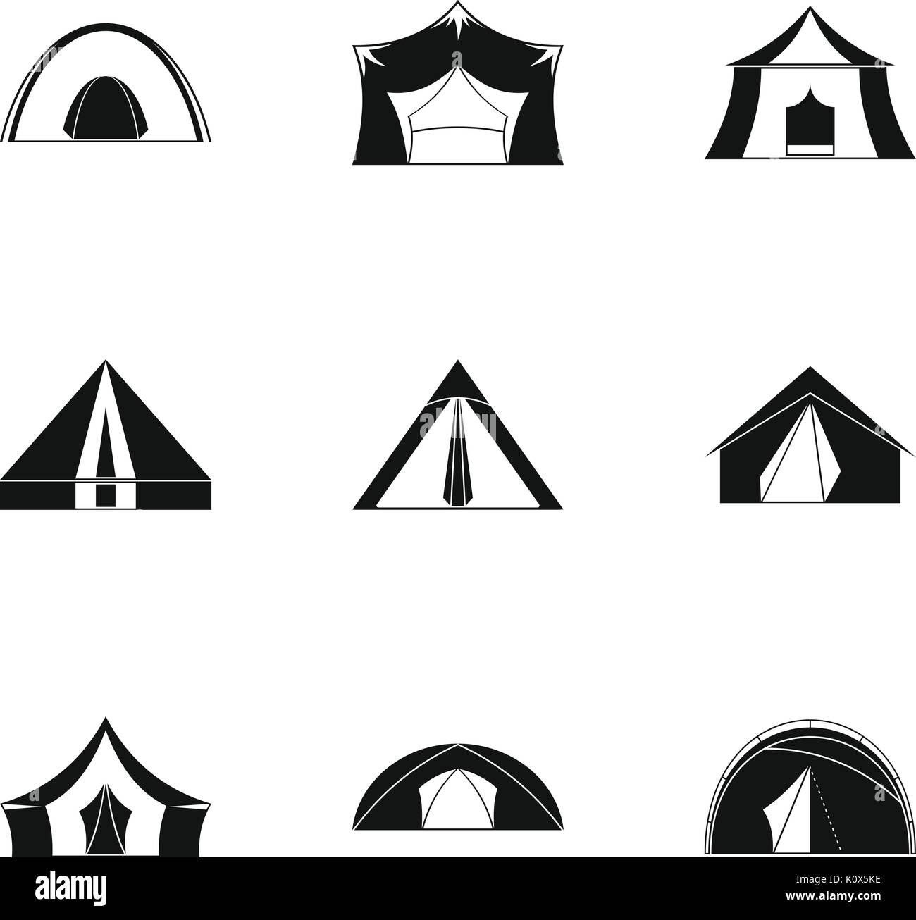 Tourist tent icon set, simple style Stock Vector Image & Art - Alamy