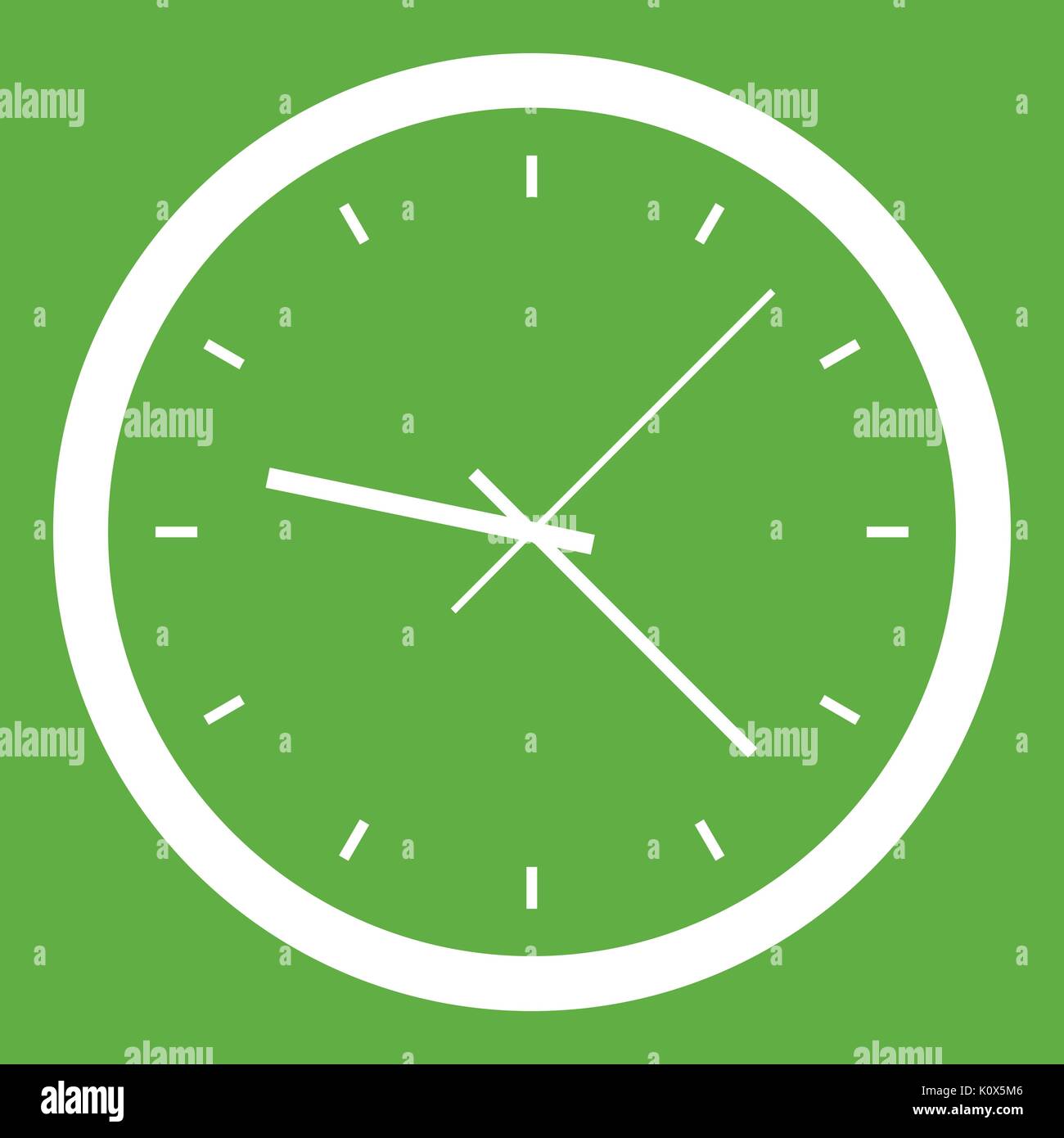 Wall clock icon green Stock Vector Image & Art - Alamy