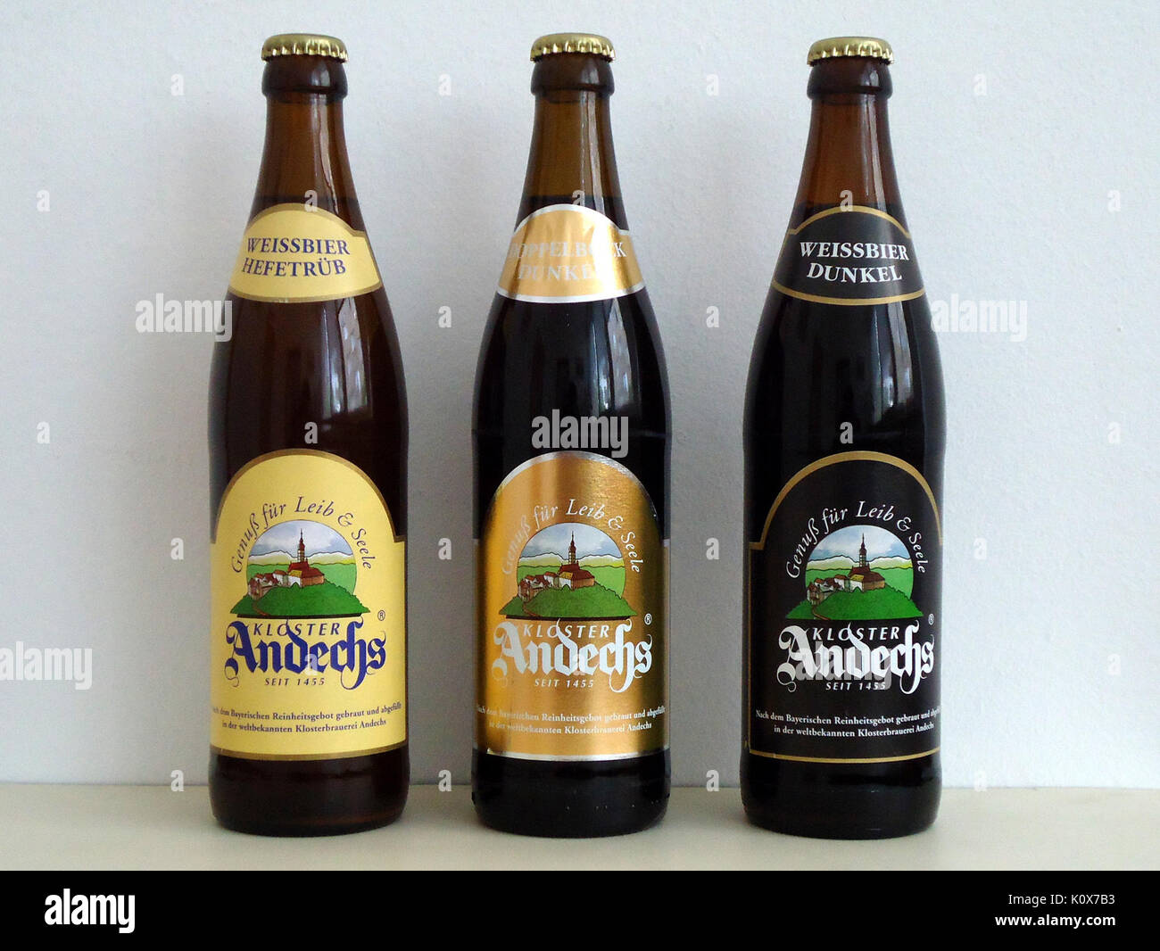Andechser 3 beers Stock Photo - Alamy