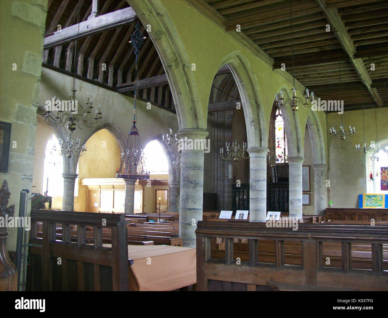 All Saints, Biddenden, interior, looking west Stock Photo - Alamy