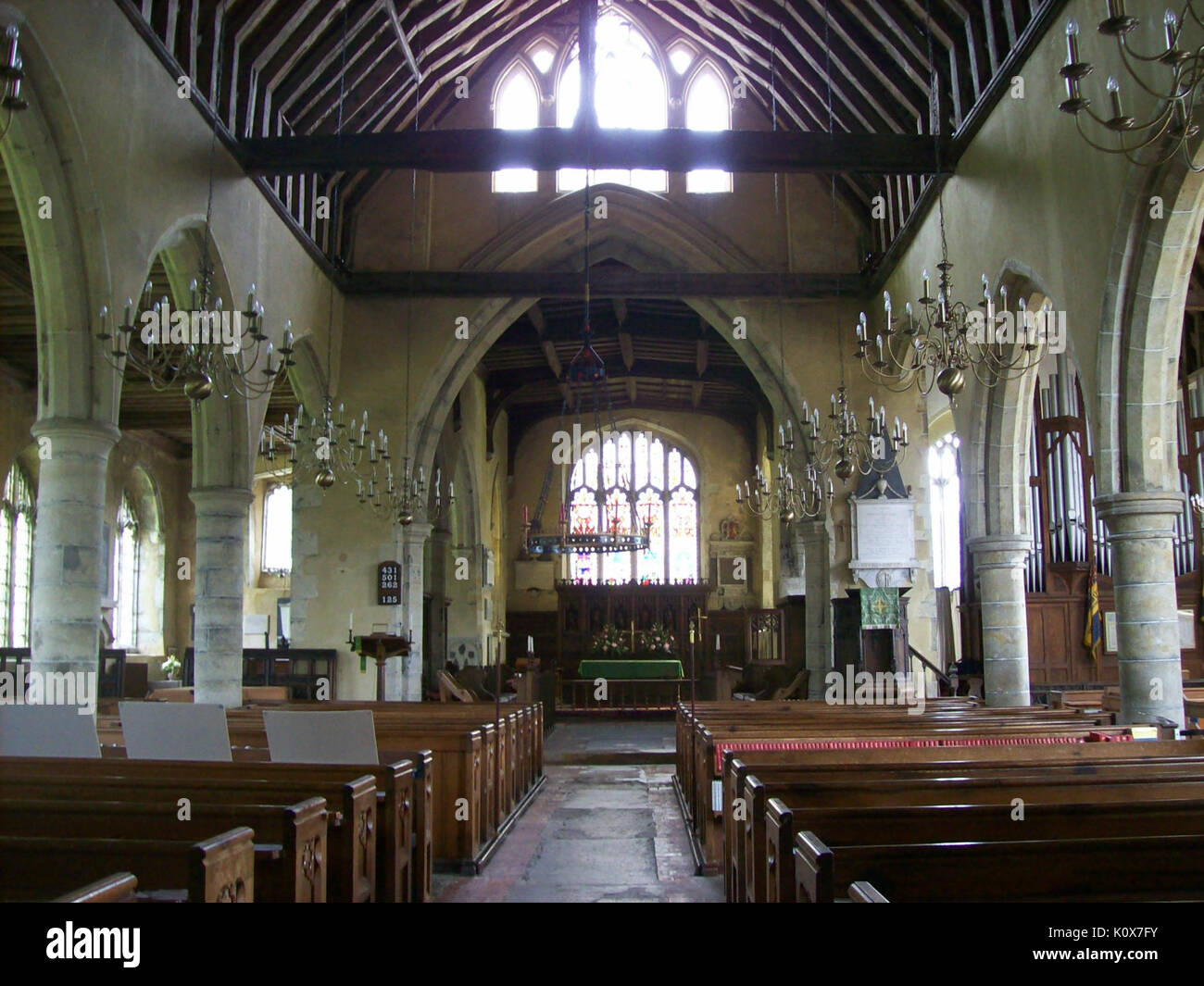 All Saints, Biddenden, interior looking East Stock Photo - Alamy