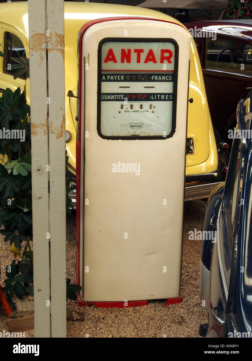Antar, French petrol pump Stock Photo - Alamy