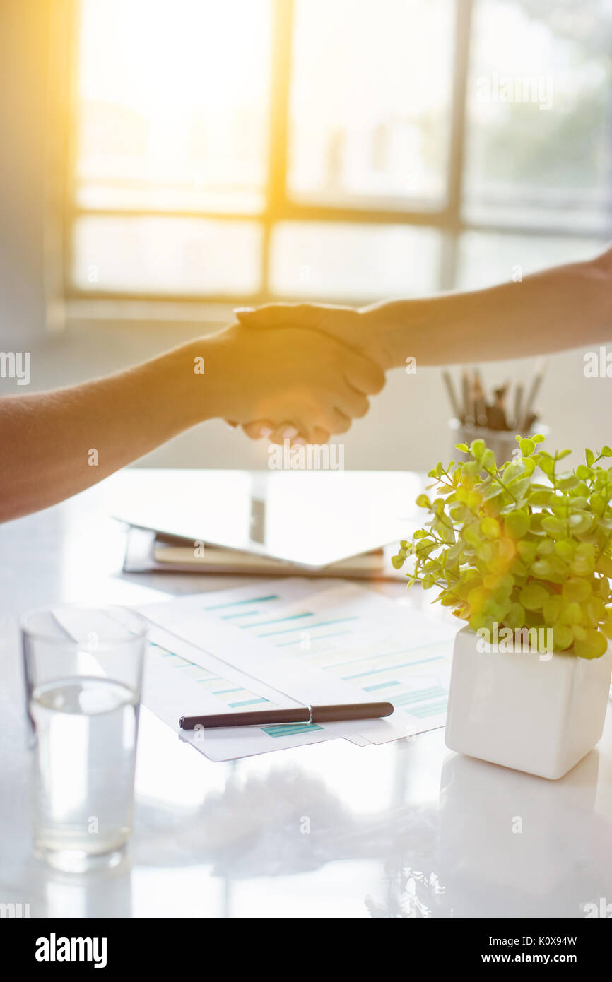 Business partnership meeting concept. Image businessmans handshake ...