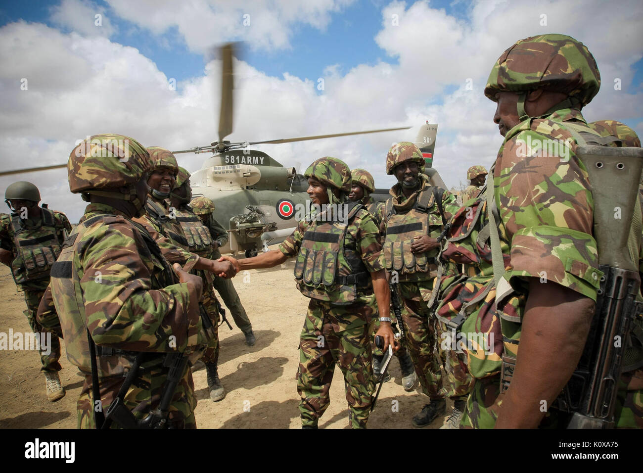 AMISOM forces in Saa'moja outside Kismayo 01 (8049901653 Stock Photo ...