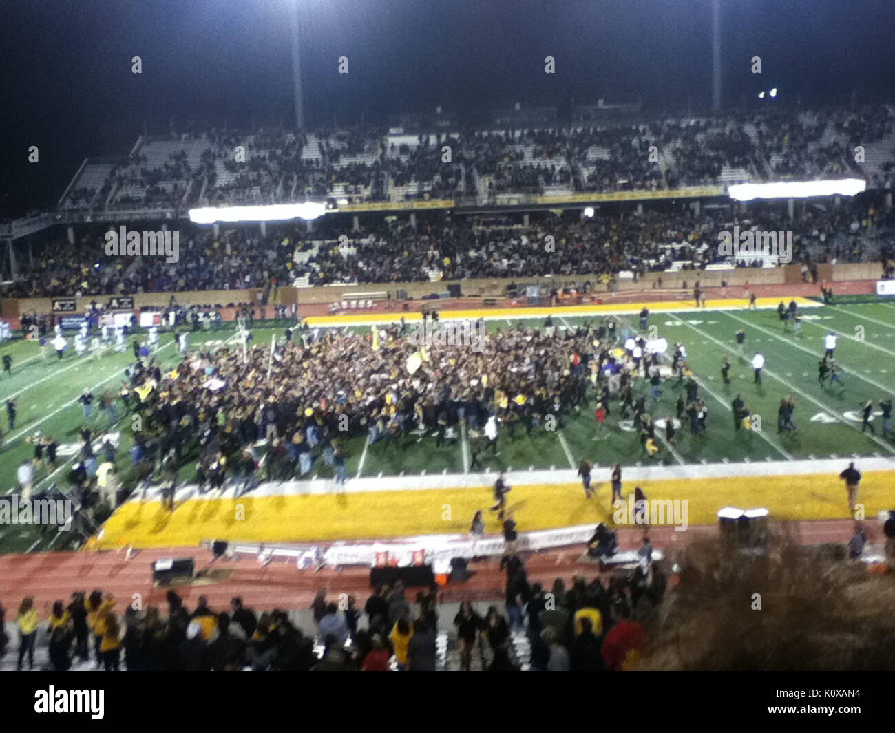 App Fans Storm Field after beating Furman 33 28 Stock Photo - Alamy