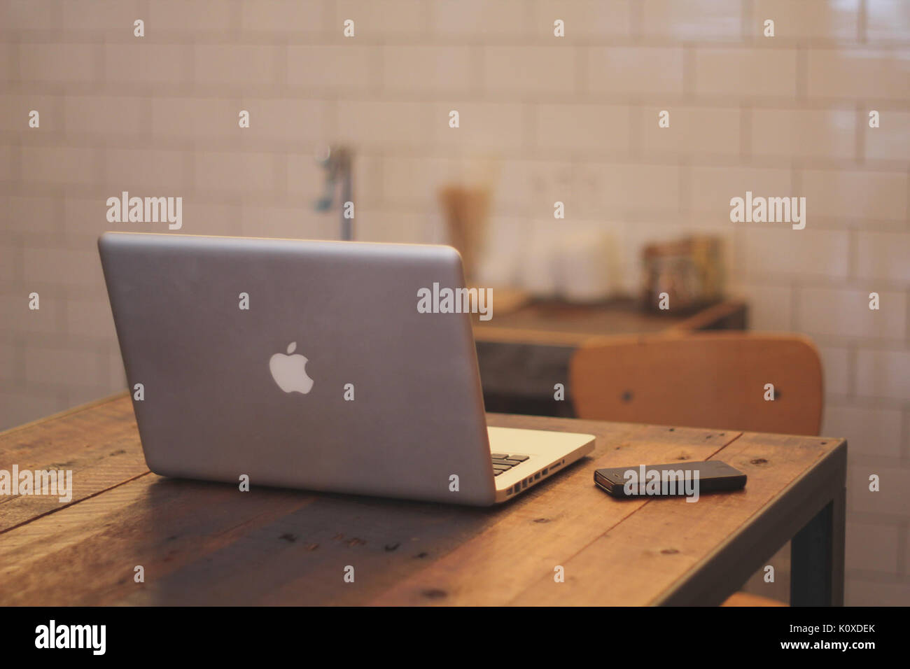 Apple products desk hi-res stock photography and images - Alamy