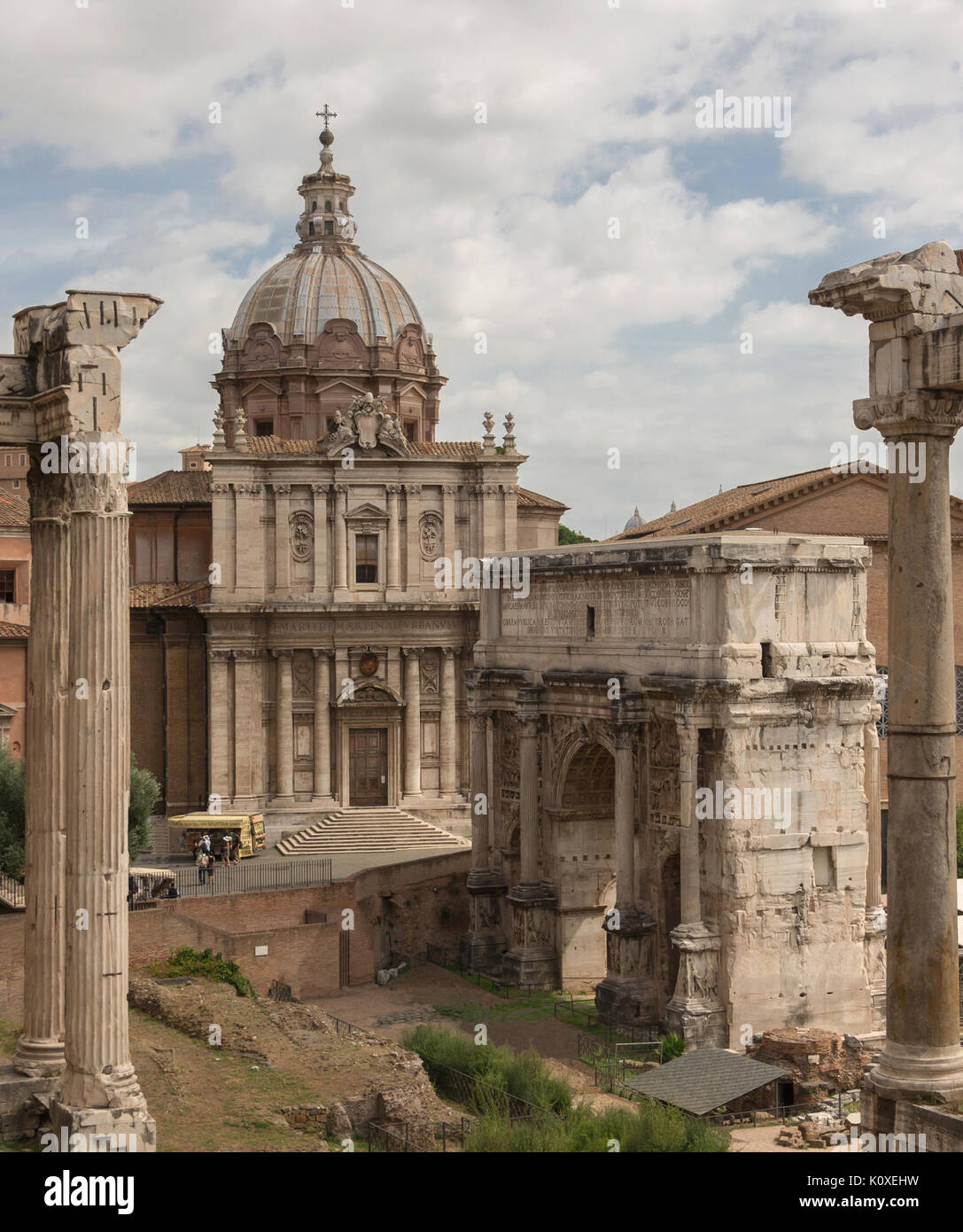 Arch Septimus Severus church St Lucas and Martina Forum Romanum Rome ...
