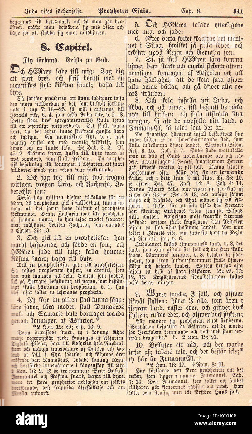 Biblia Fjellstedt II (1890) 345 Stock Photo - Alamy