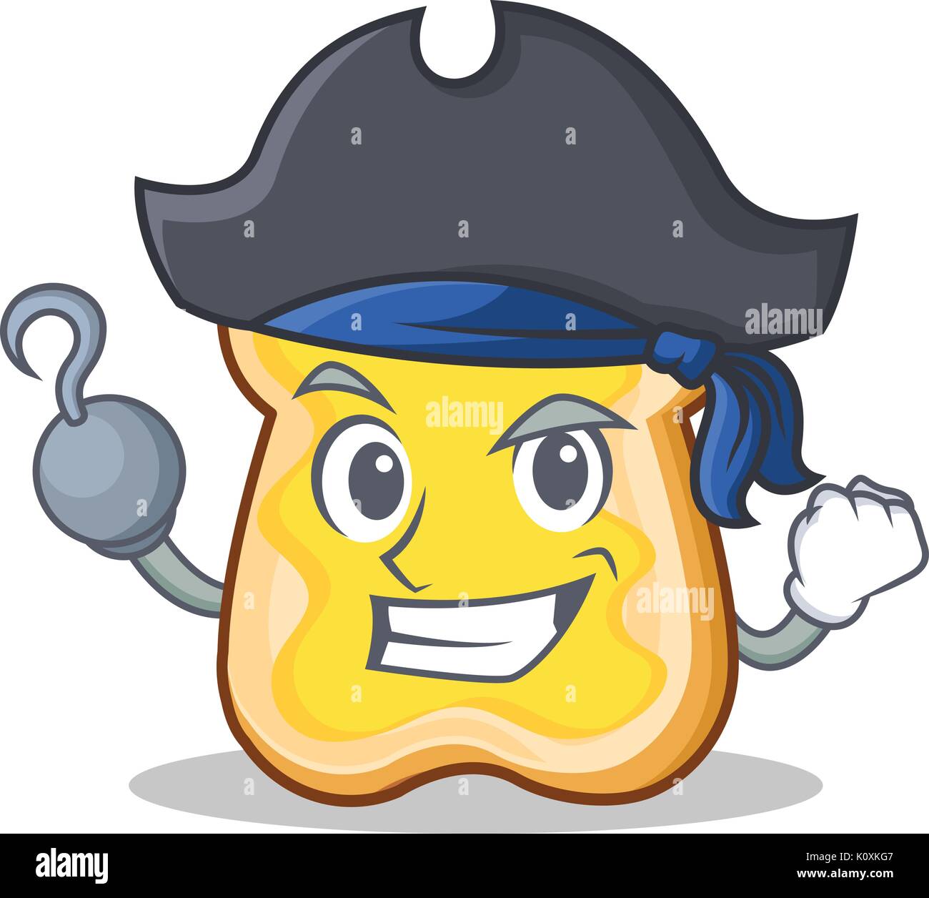 Pirate slice bread cartoon character Stock Vector Image & Art - Alamy
