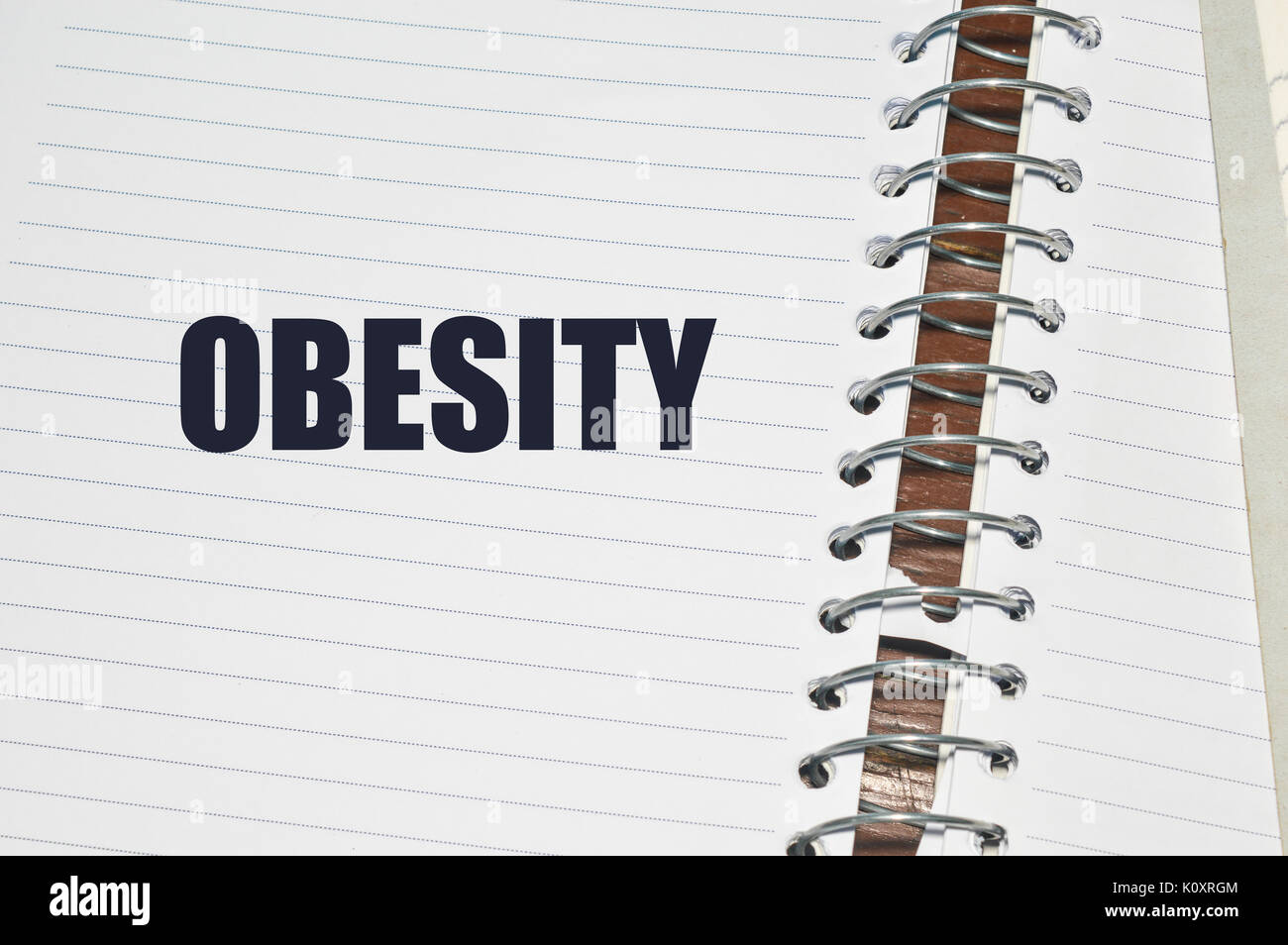 obesity written on white paper, health concept background Stock Photo ...