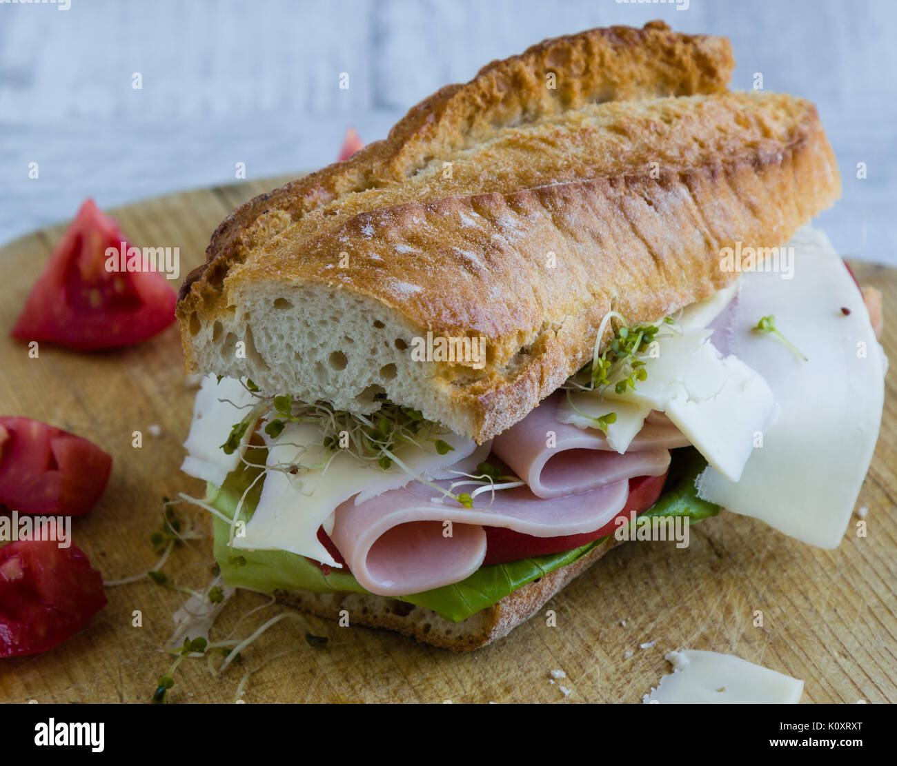 Big ham sandwich hi-res stock photography and images - Alamy
