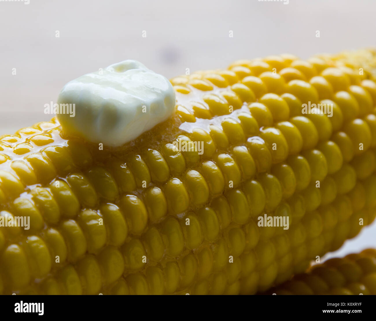 Sweetcorn butter melting close up hi-res stock photography and images ...