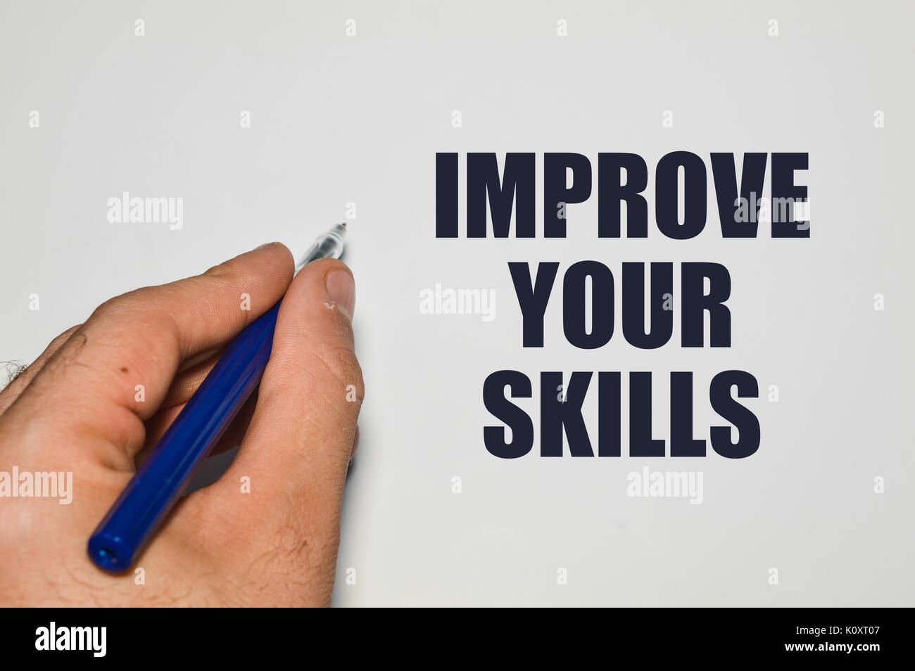 improve your skills written on white paper, business concept background ...