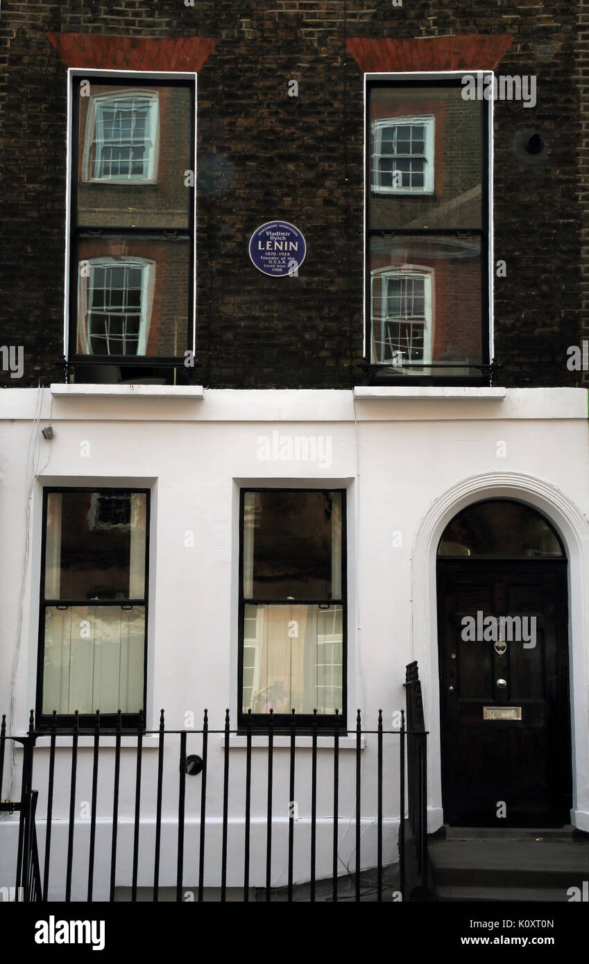 Blue plaque lenin london england hi-res stock photography and images ...