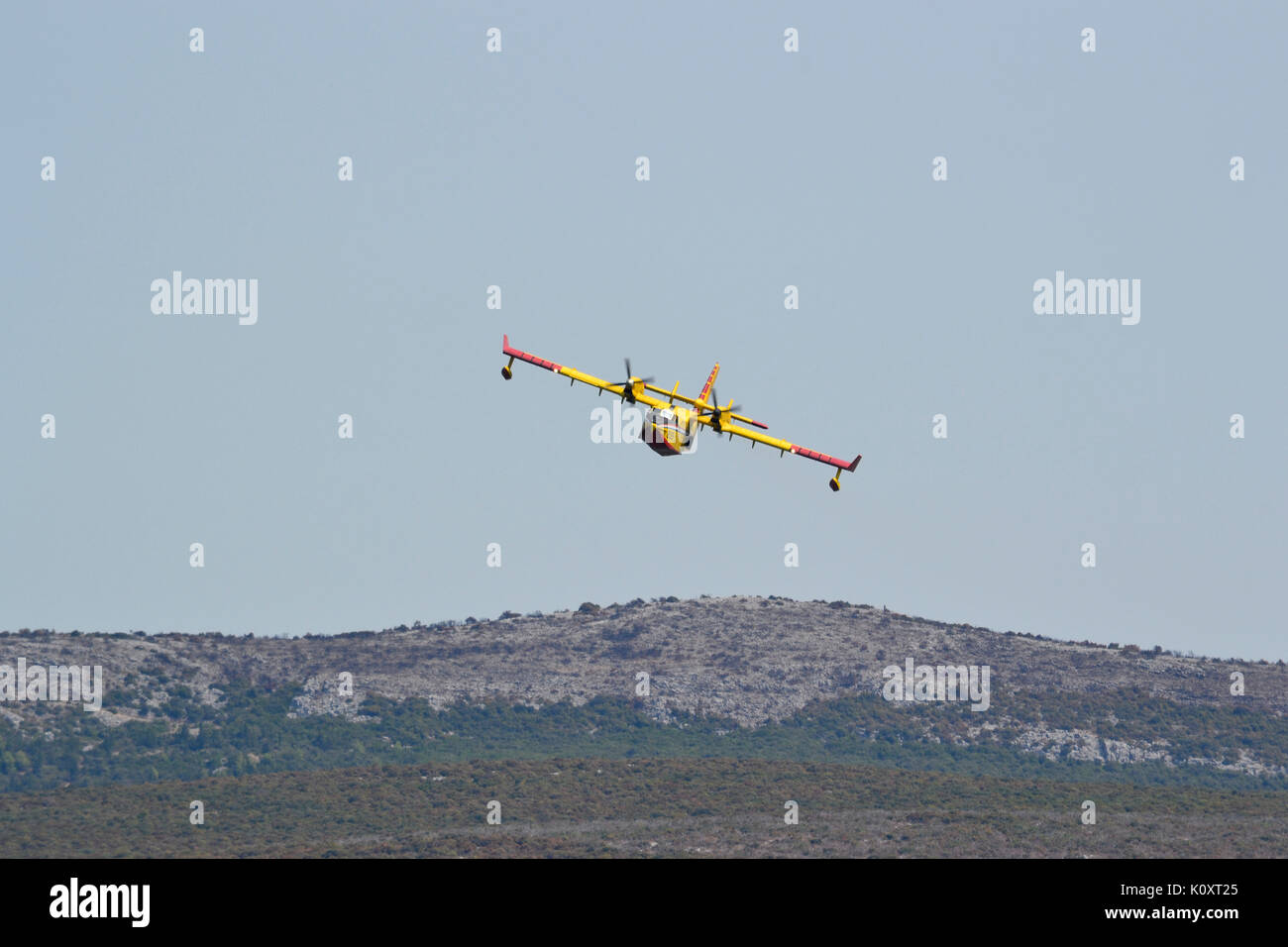 Amphibious firefighting aircraft Canadair CL-415 (Bombardier 415 Stock ...