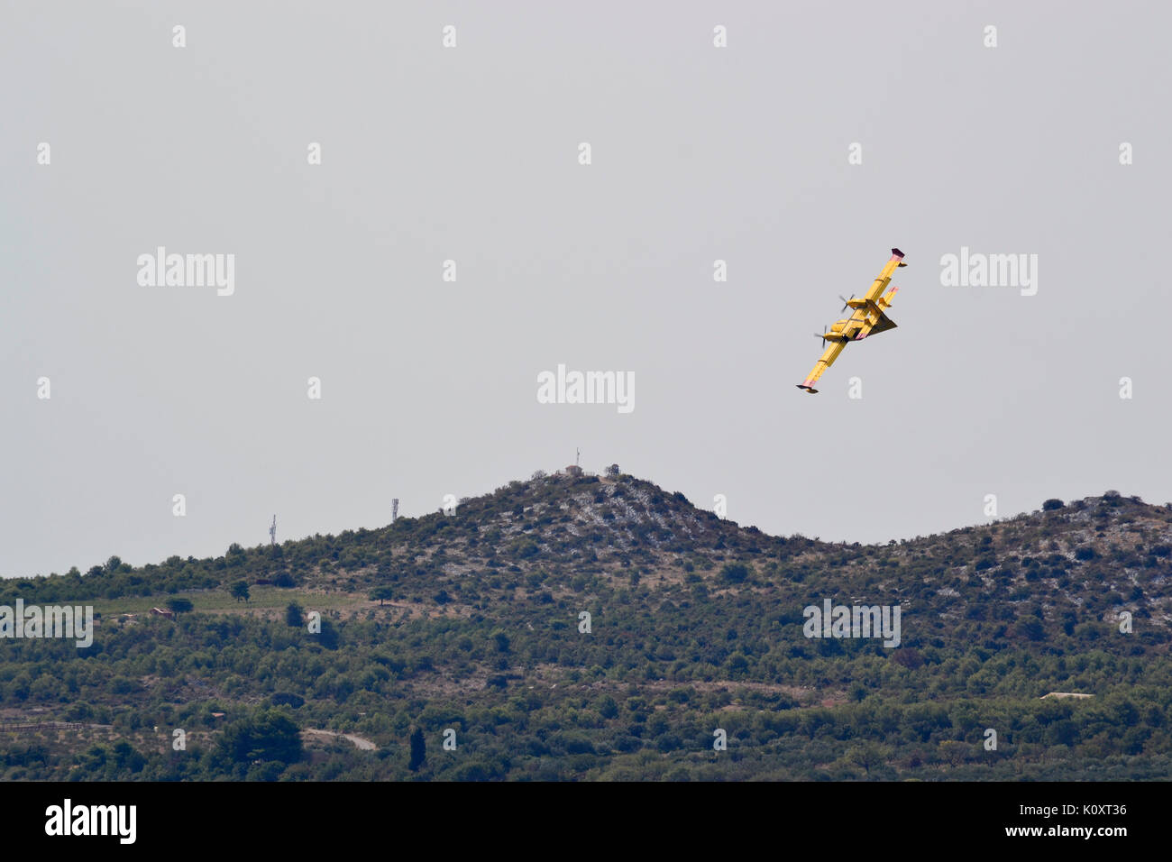 Amphibious firefighting aircraft Canadair CL-415 (Bombardier 415 Stock ...