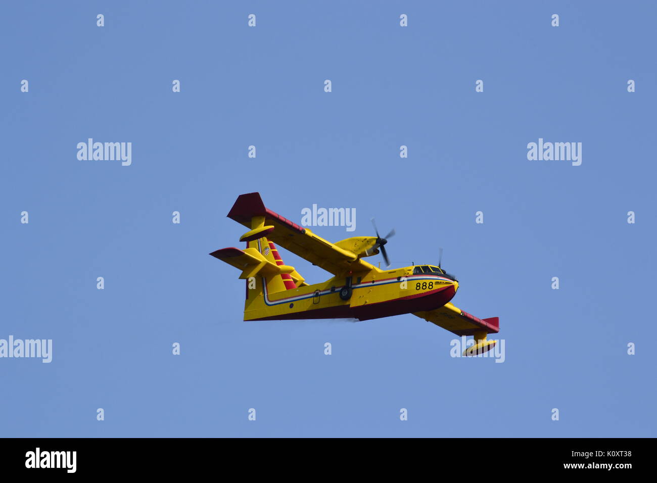 Amphibious firefighting aircraft Canadair CL-415 (Bombardier 415 Stock ...