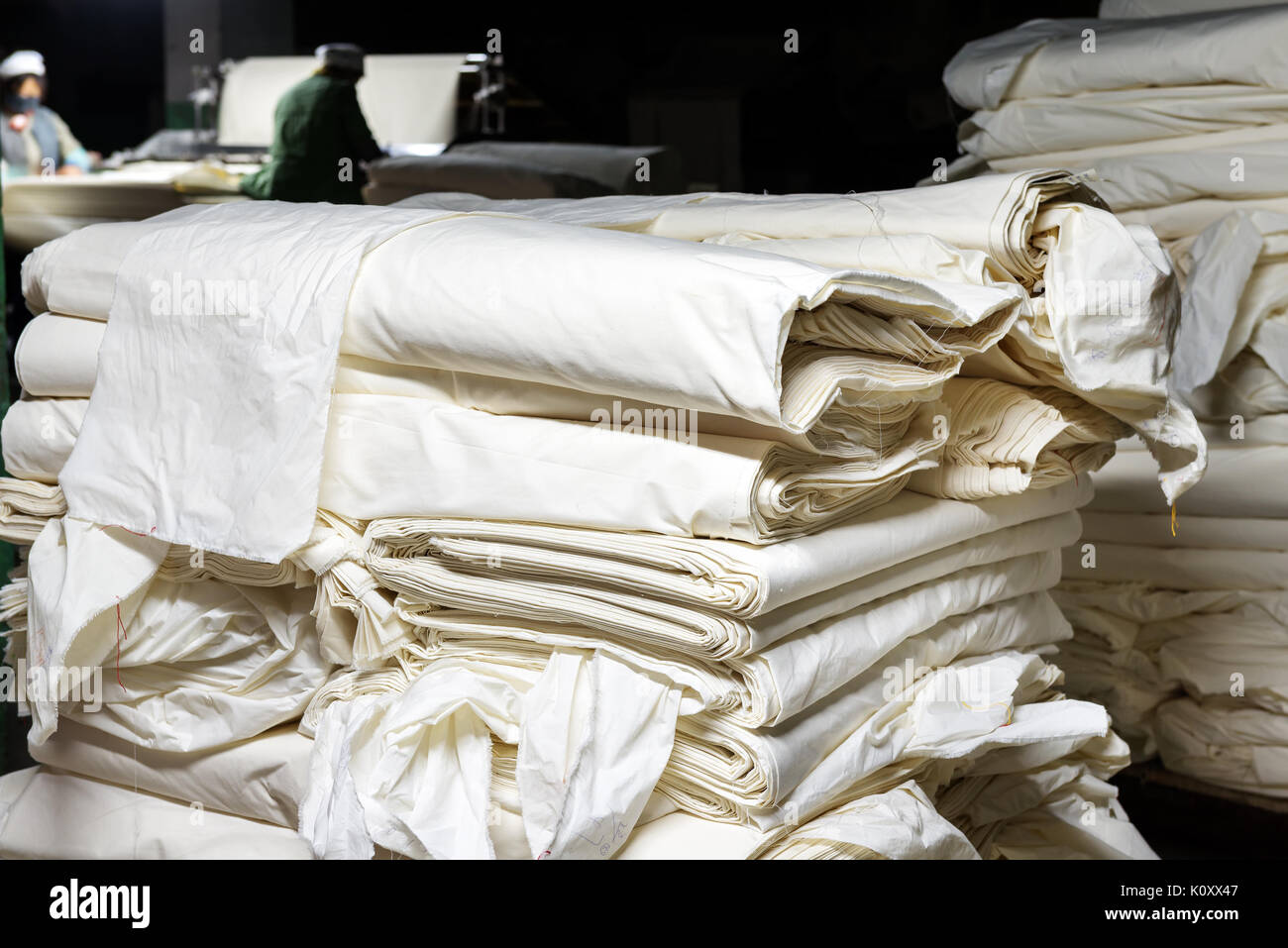 Just produced by the white cotton cloth Stock Photo - Alamy