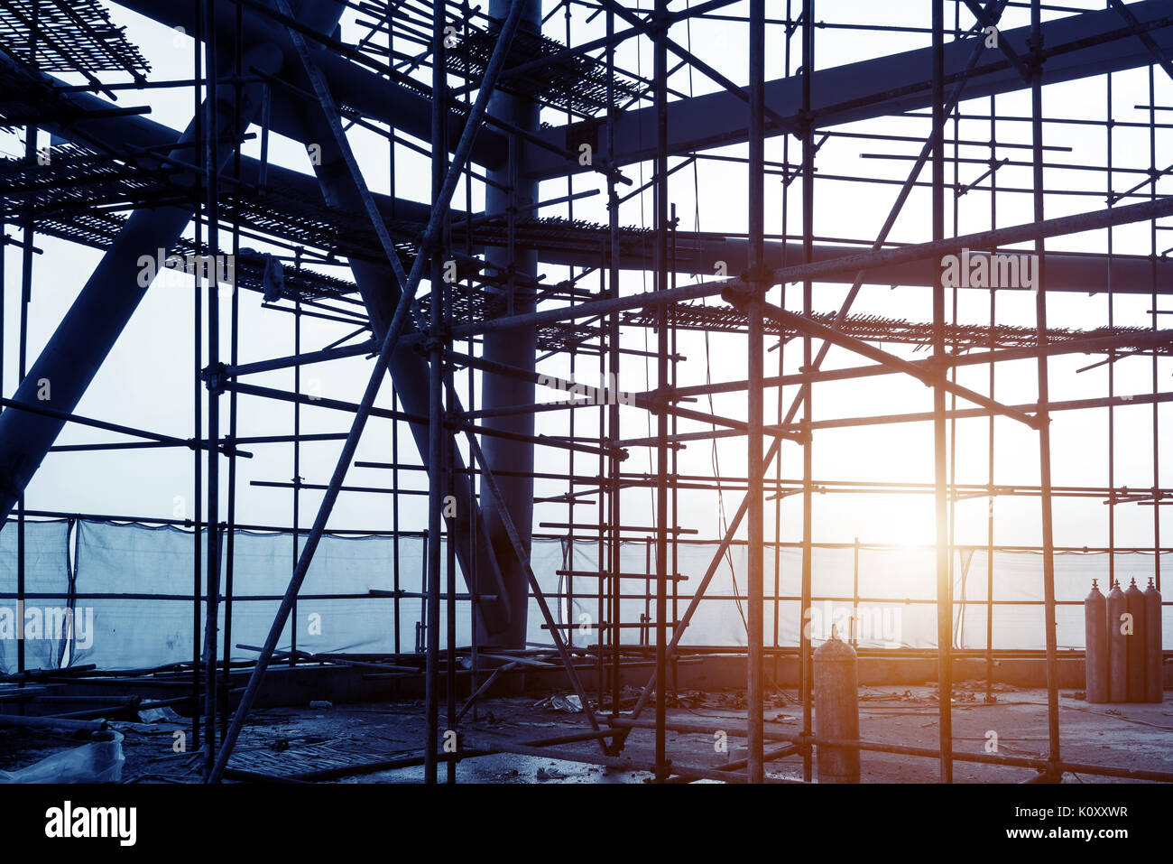Abandoned construction site inside, dirty and messy Stock Photo - Alamy