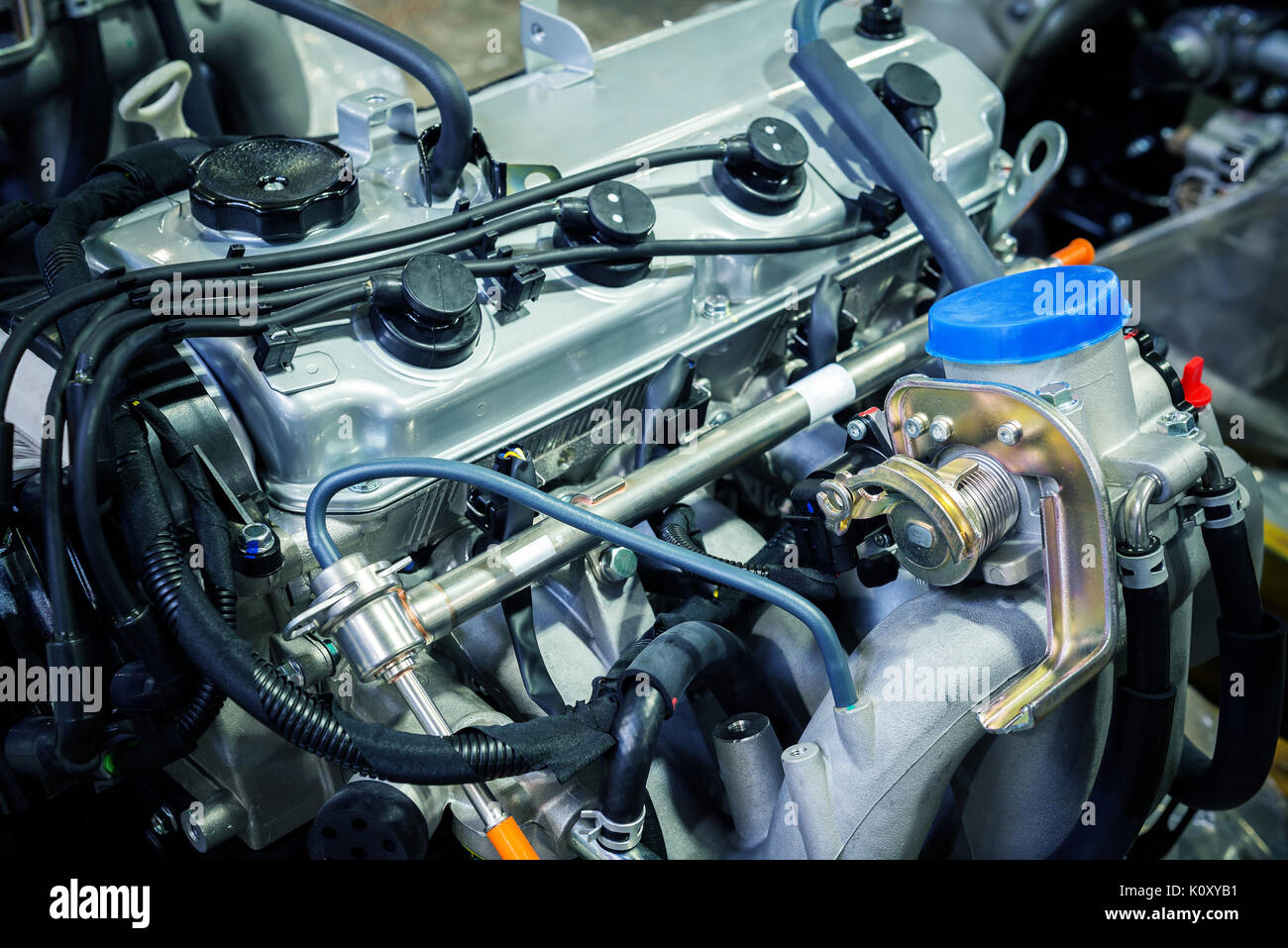 Car Engine - Modern powerful car engine(motor unit - clean and shiny ...