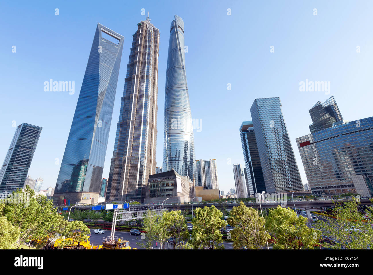 The landmark building of Lujiazui Financial District, Shanghai, china ...