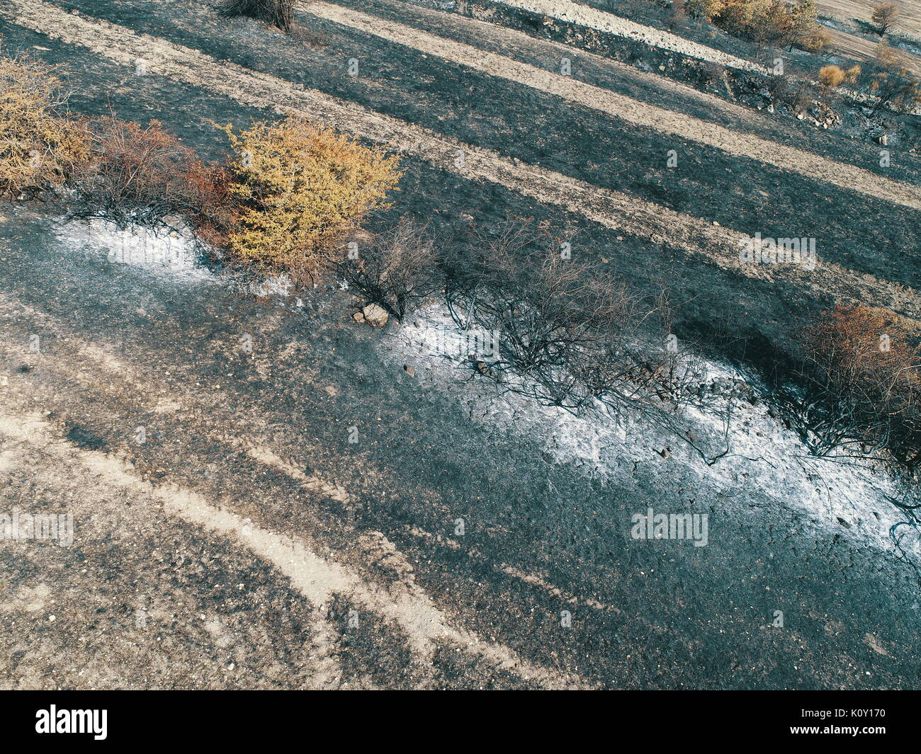 Aerial view smoke due burning hi-res stock photography and images - Alamy