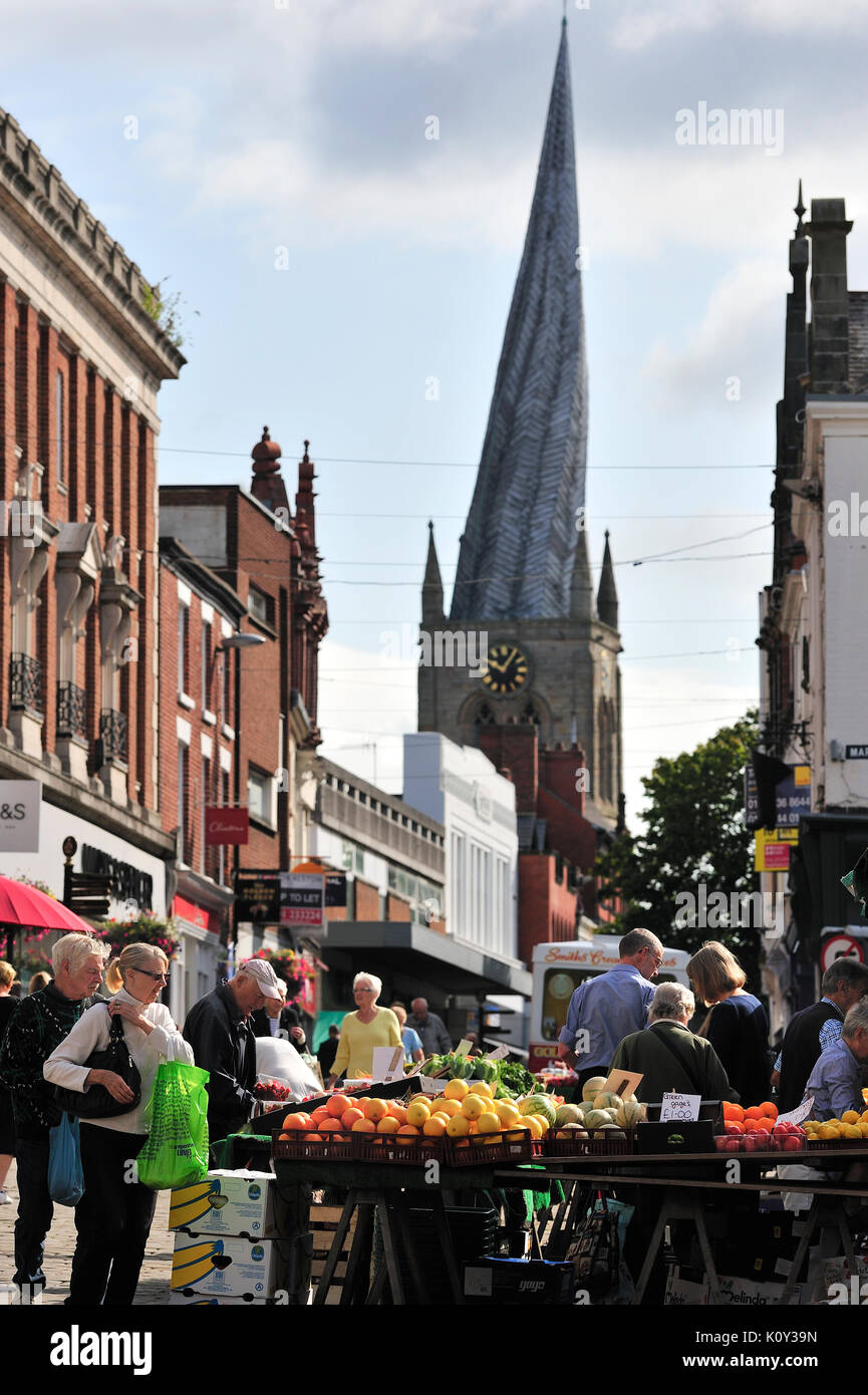 Market stalls chesterfield hi-res stock photography and images - Alamy