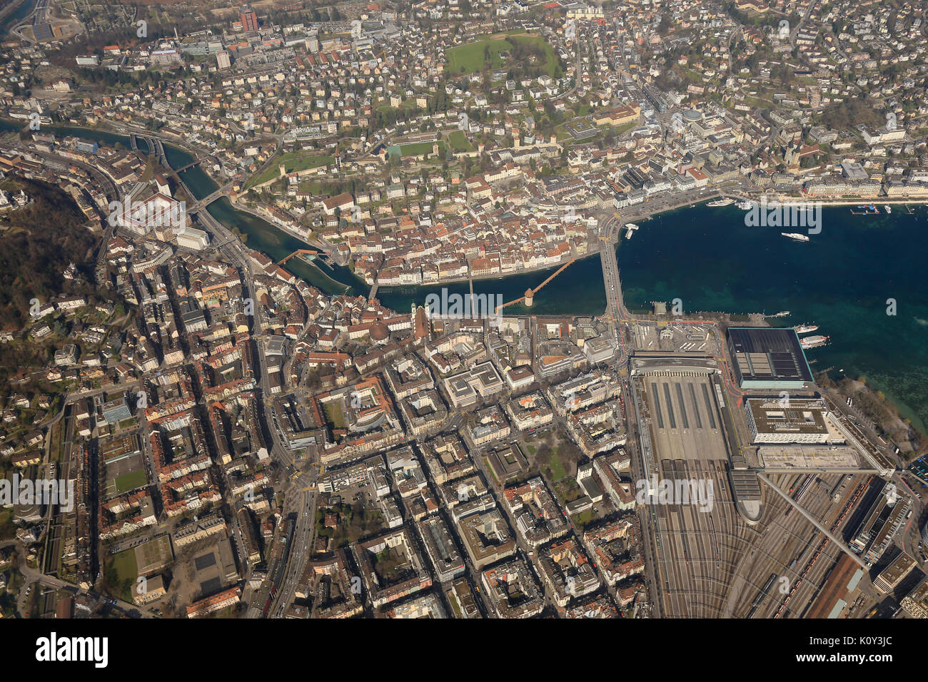City lake aerial hi-res stock photography and images - Alamy