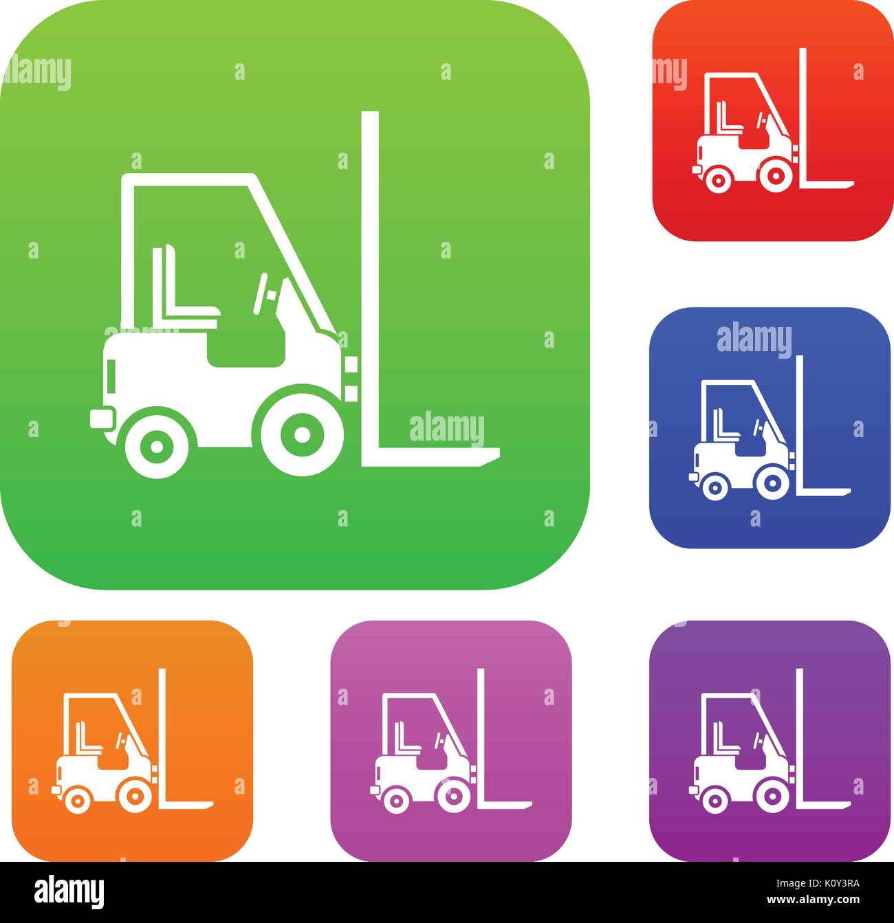 Stacker loader set collection Stock Vector Image & Art - Alamy