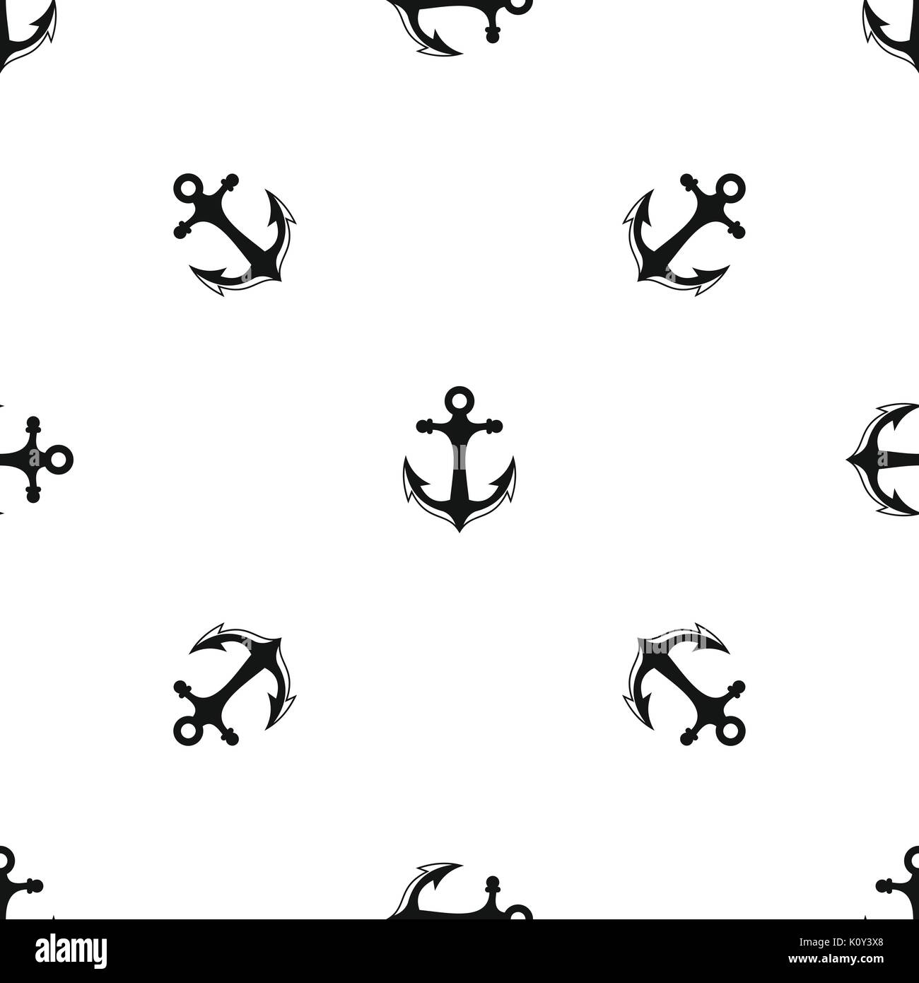 Anchor pattern seamless black Stock Vector Image & Art - Alamy