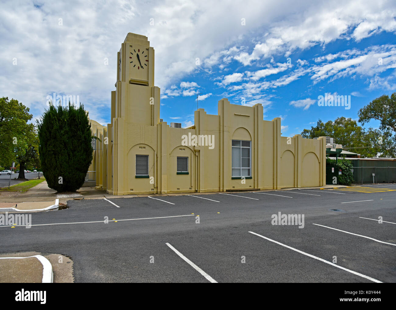 Moree TAFE Technical college built in 1902 with an art deco clock tower ...