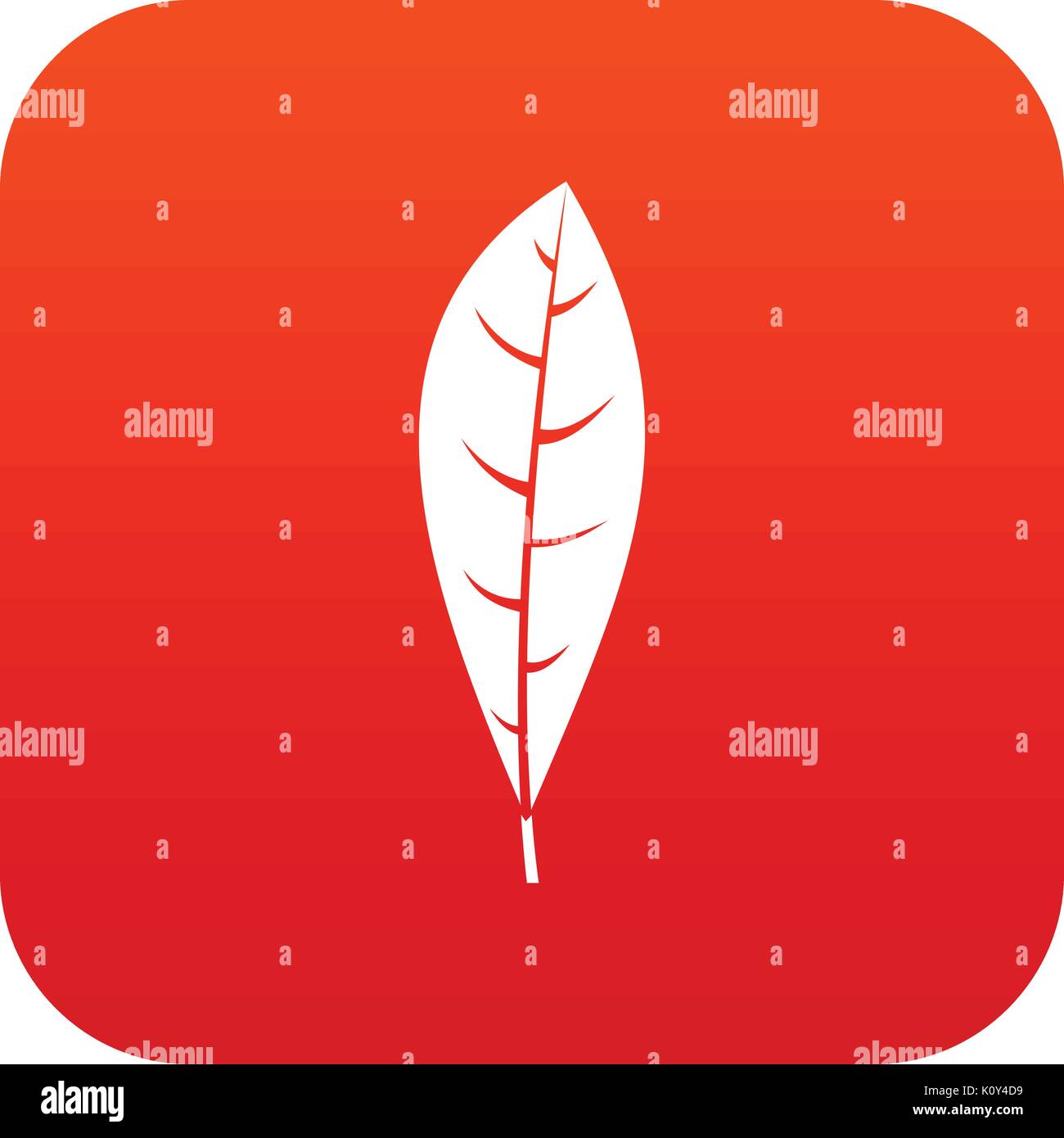 Leaf icon digital red Stock Vector Image & Art - Alamy
