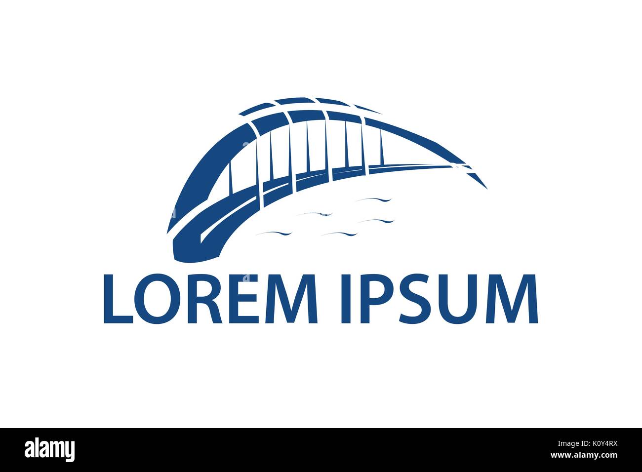 modern bridge logo, simple outlines, illustration design, isolated on ...