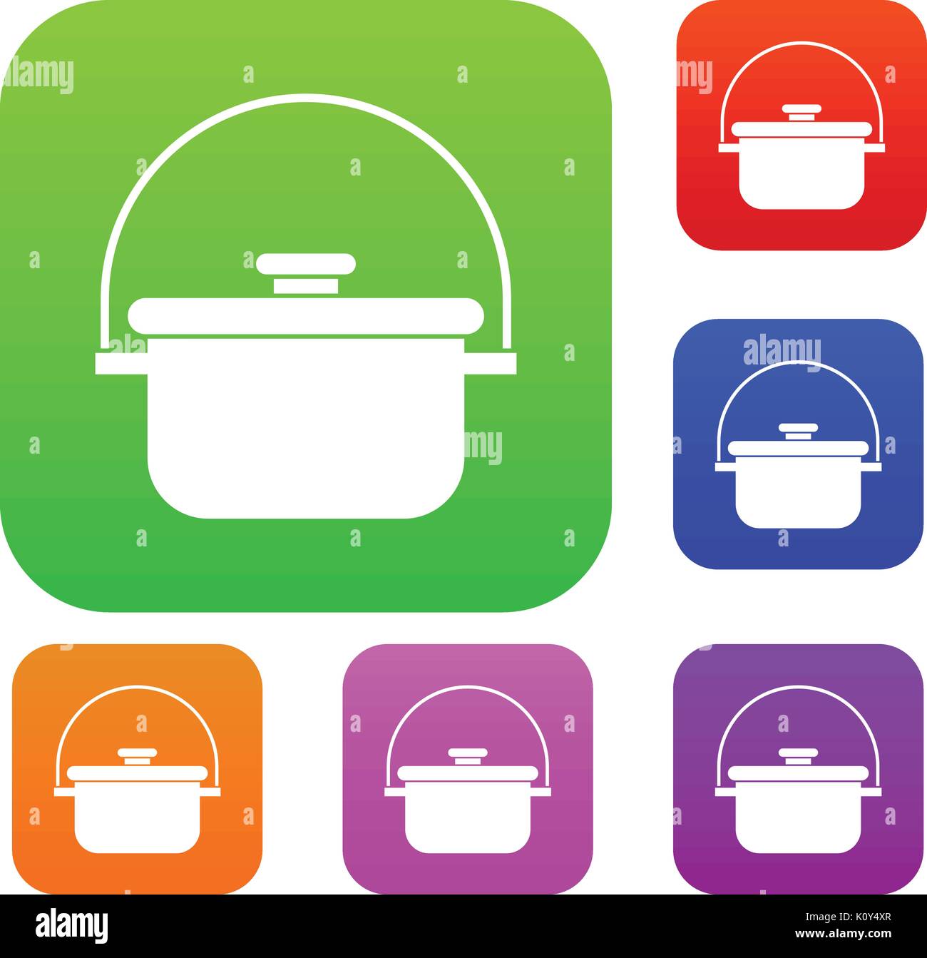Cooking cauldron set collection Stock Vector Image & Art - Alamy