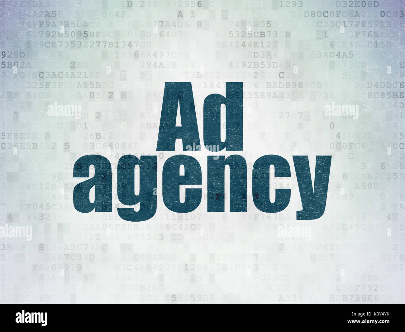 Marketing concept: Ad Agency on Digital Data Paper background Stock ...