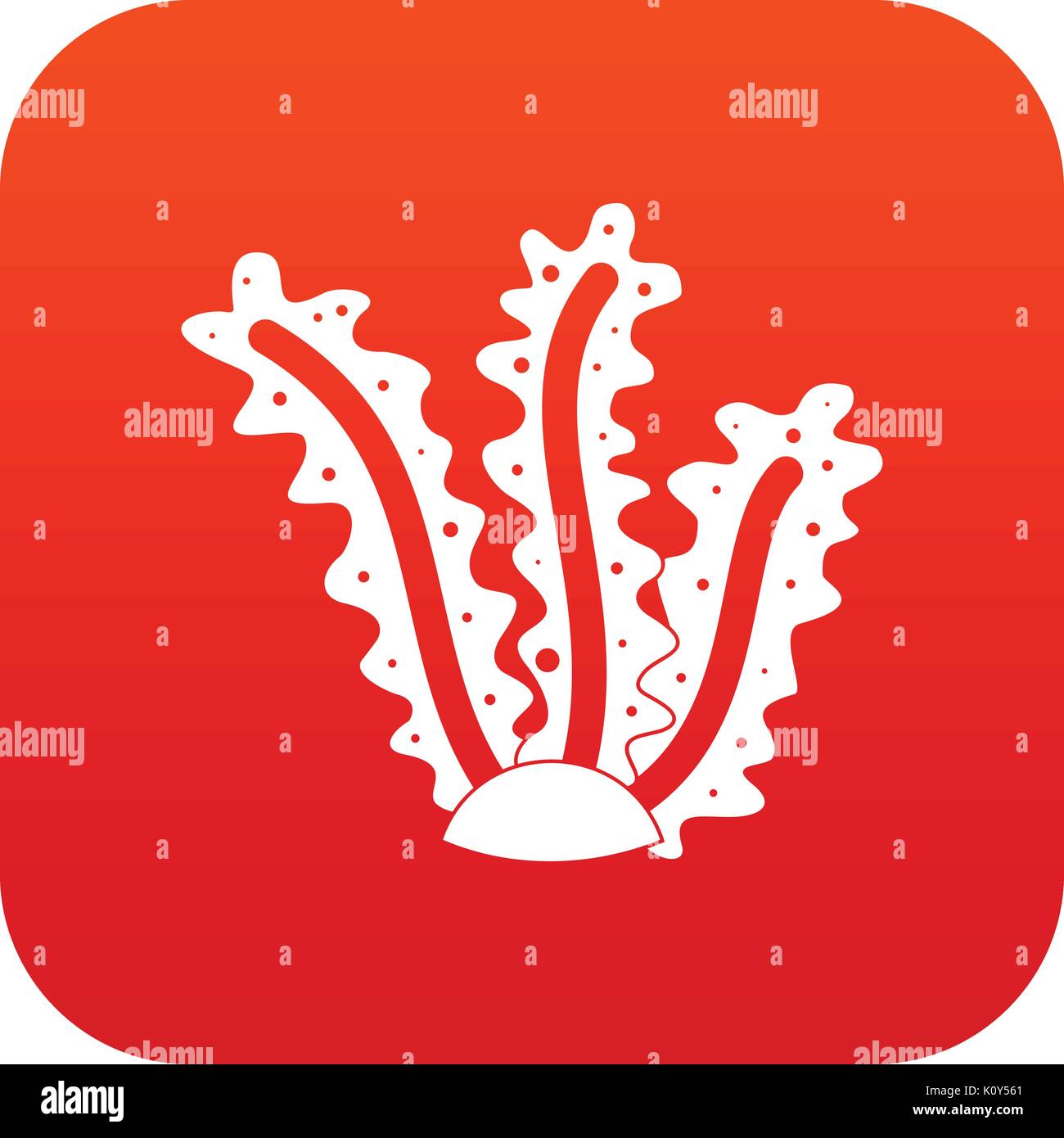 Seaweed icon digital red Stock Vector Image & Art - Alamy